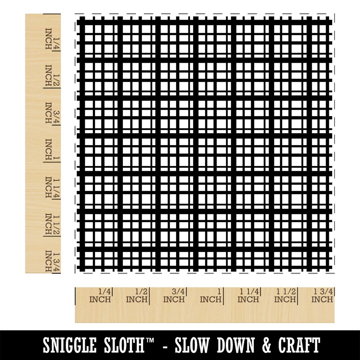 Plaid Lines Square Rubber Stamp for Stamping Crafting | Michaels