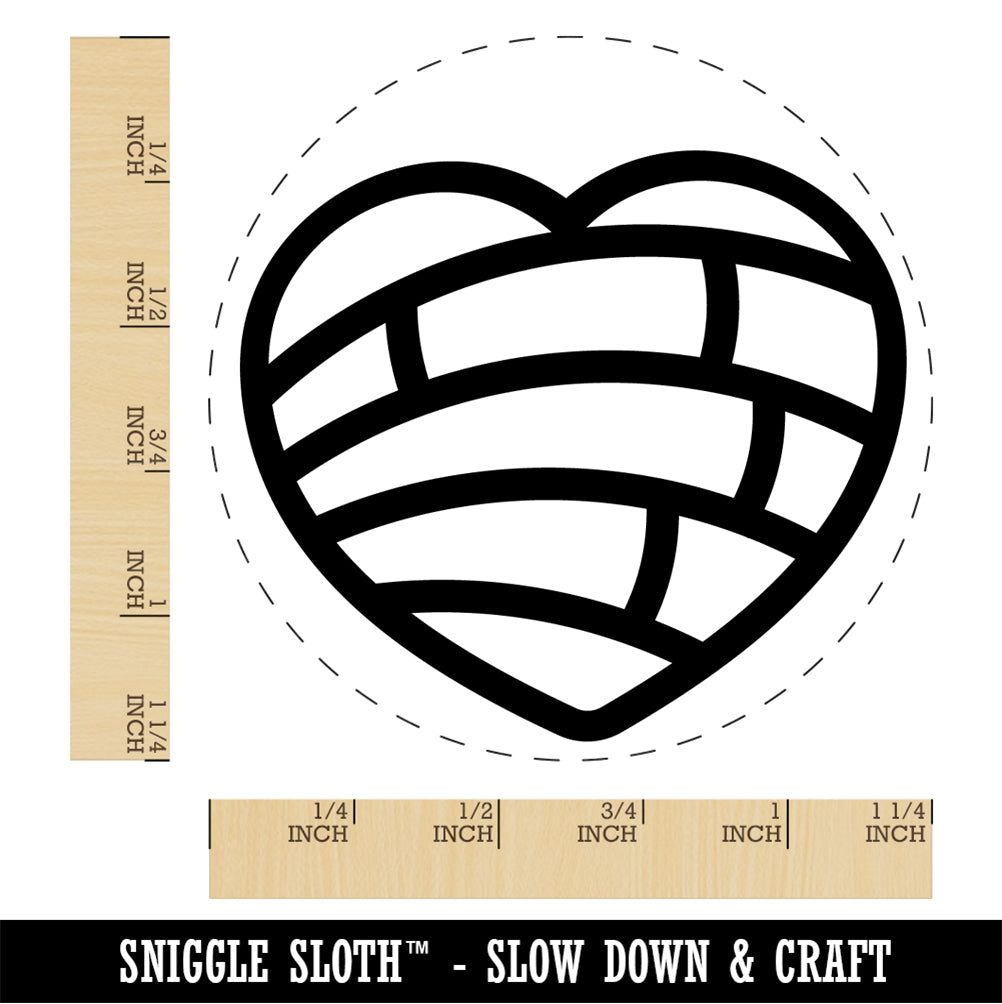Concha Pan Dulce Heart Sweet Mexican Bread Rubber Stamp for Stamping ...