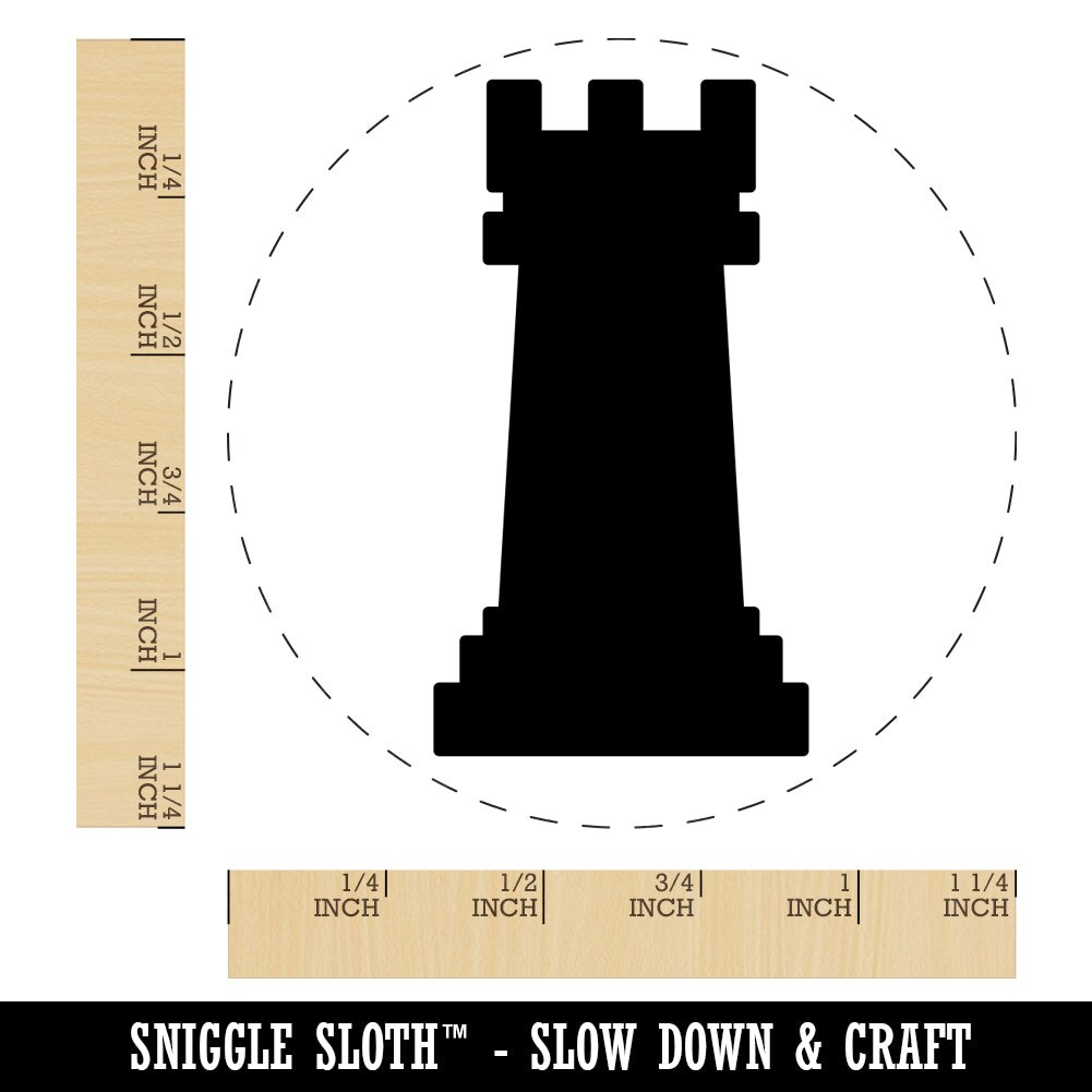 Chess Rook Piece Rubber Stamp for Stamping Crafting Planners, Size: 1-1 ...