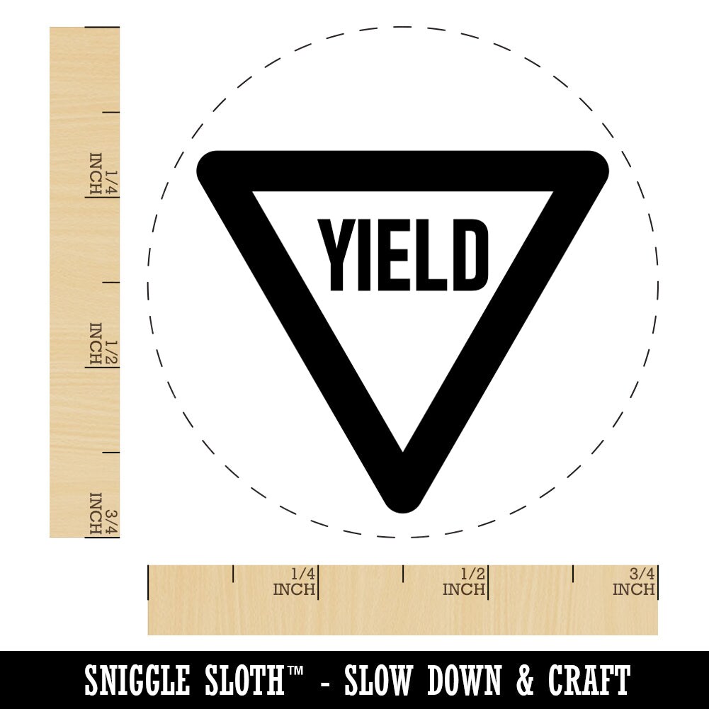 Yield Sign Rubber Stamp for Stamping Crafting Planners | Michaels