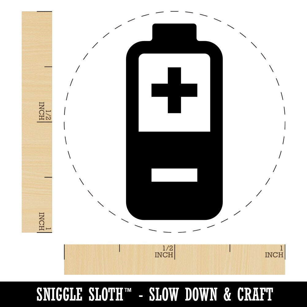Battery Icon Rubber Stamp for Stamping Crafting Planners | Michaels