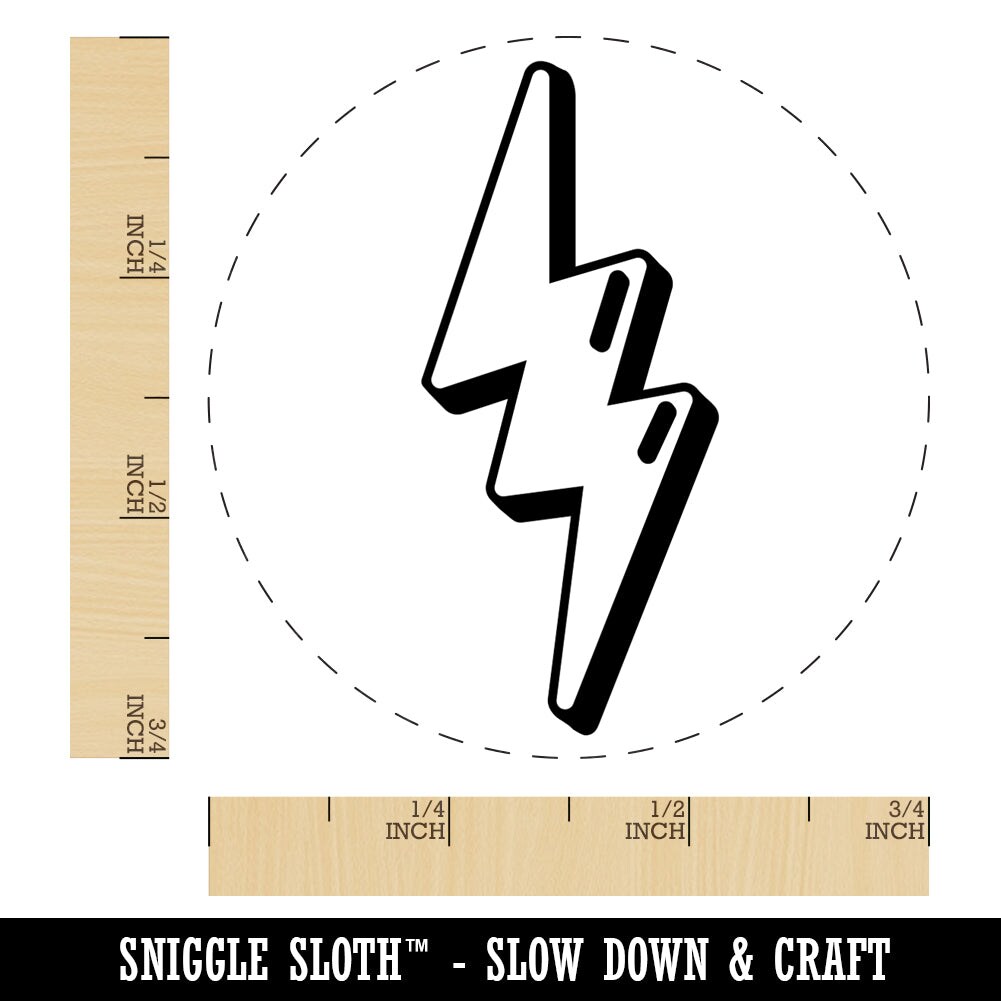 Quirky Lightning Bolt Rubber Stamp for Stamping Crafting Planners ...