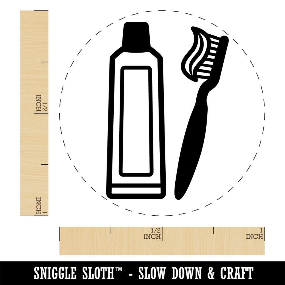 Toothbrush and Toothpaste Dentist Rubber Stamp for Stamping Crafting ...