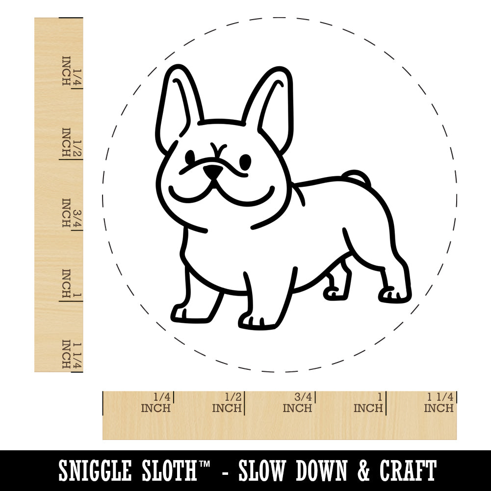 Frenchie Standing French Bulldog Dog Rubber Stamp for Stamping Crafting ...
