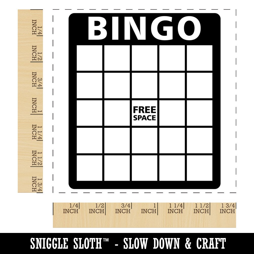 Blank Bingo Card Square Rubber Stamp for Stamping Crafting | Michaels