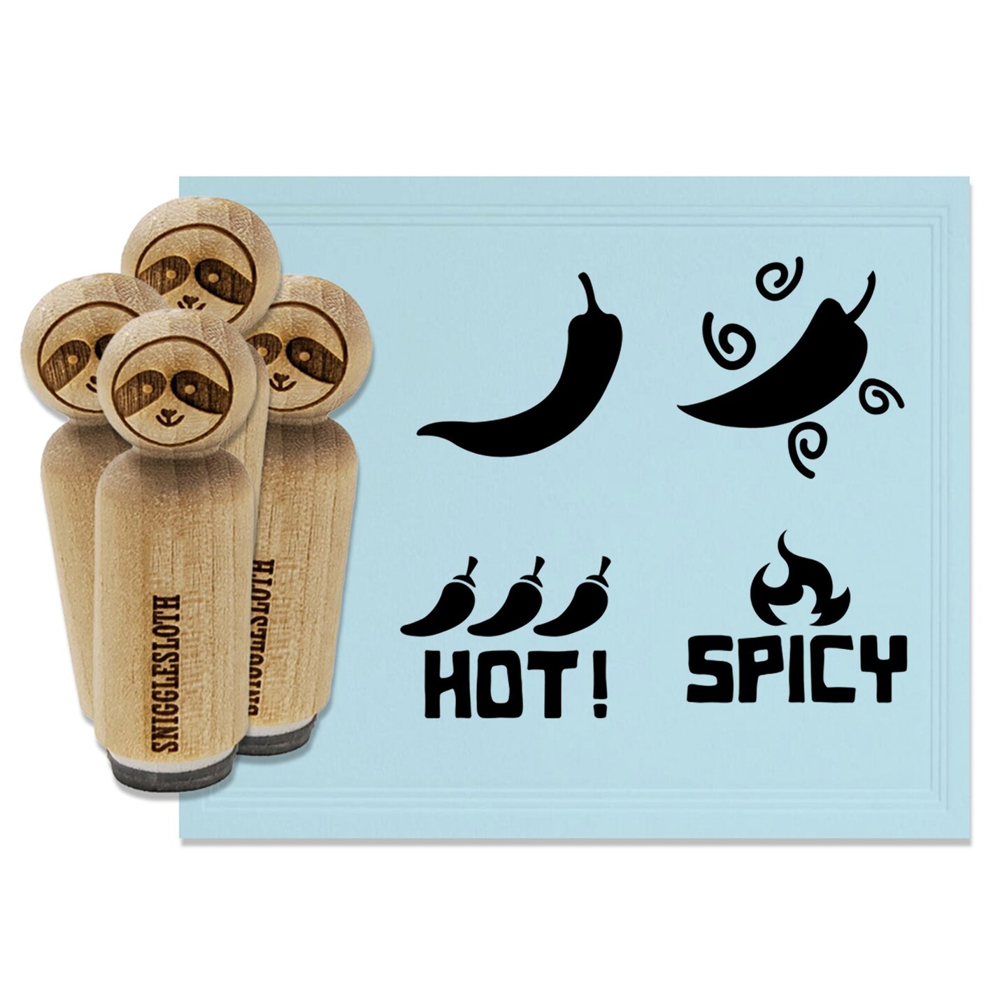 Chili Pepper Spicy Hot Rubber Stamp Set for Stamping Crafting Planners ...