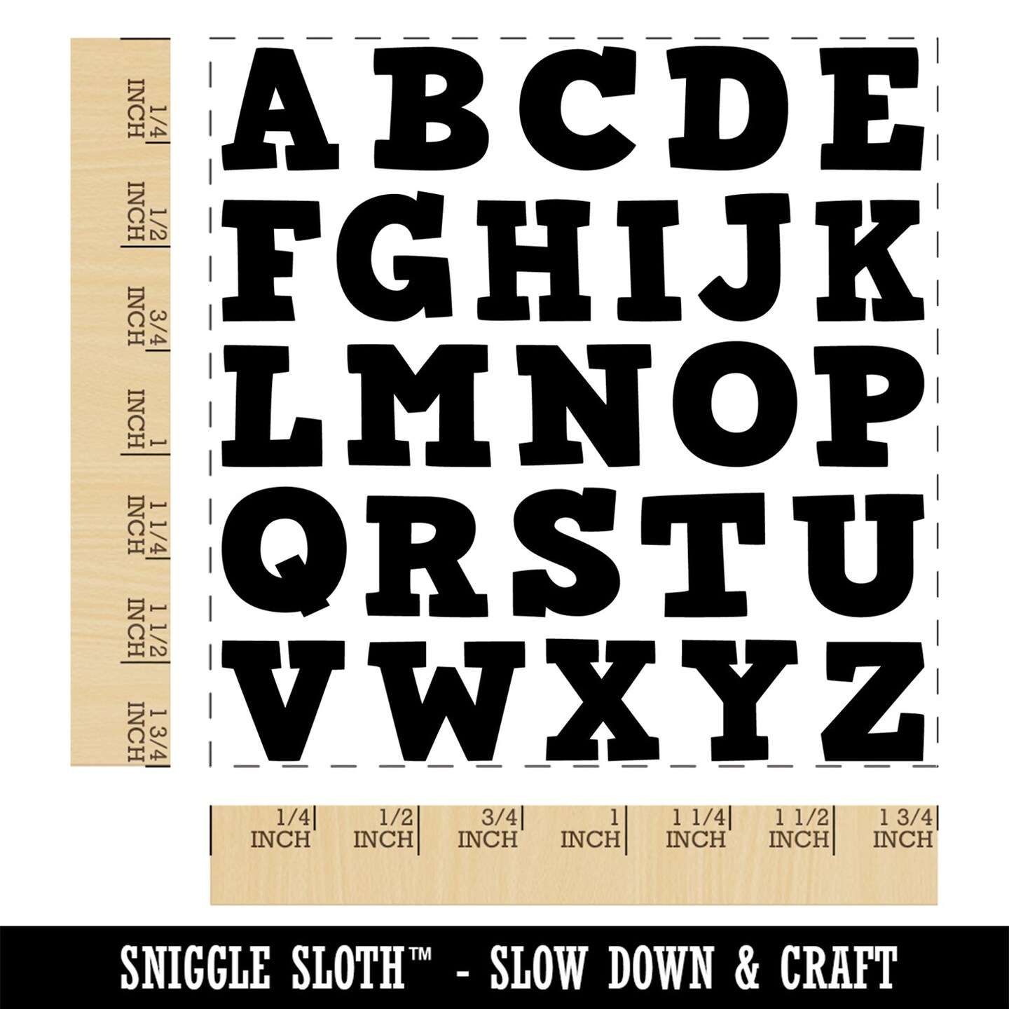 Alphabet Letters Square Rubber Stamp for Stamping Crafting | Michaels