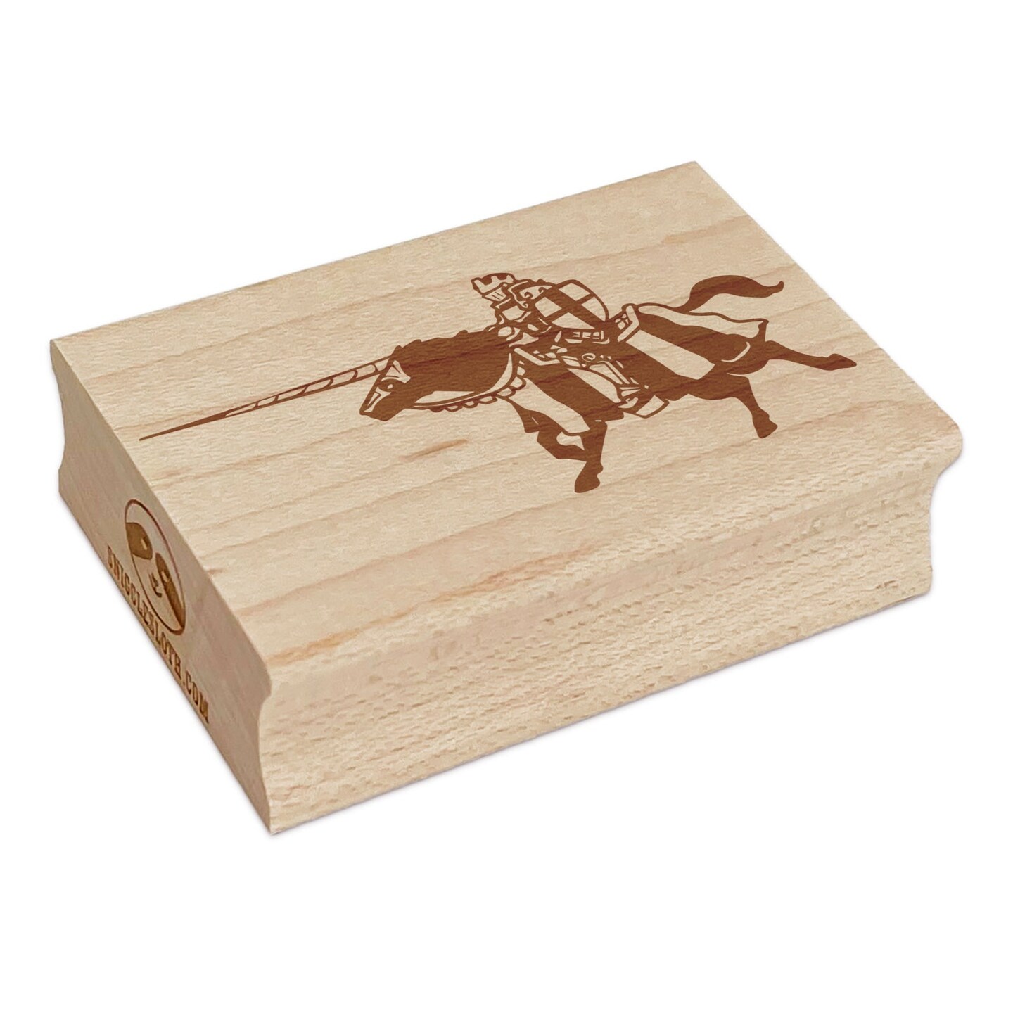 Joust Valiant Knight Striped Horse Rectangle Rubber Stamp for Stamping ...