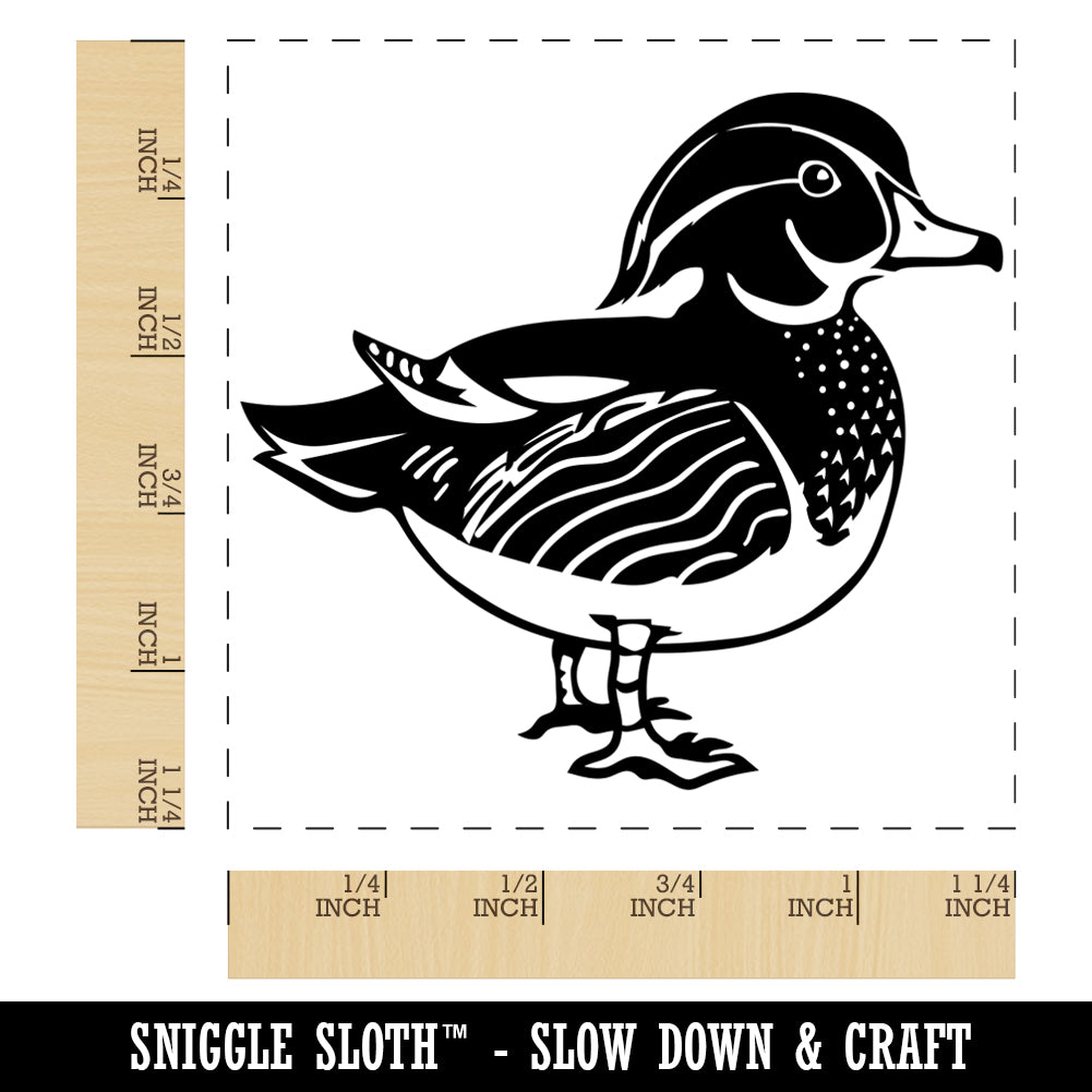 Elegant Wood Duck Square Rubber Stamp for Stamping Crafting | Michaels