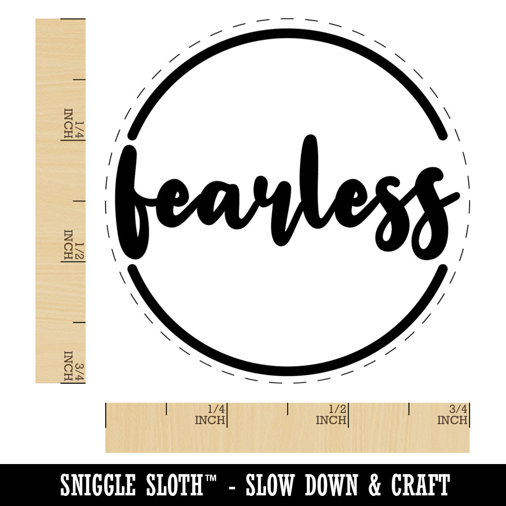 Fearless Cursive Text Rubber Stamp for Stamping Crafting Planners ...