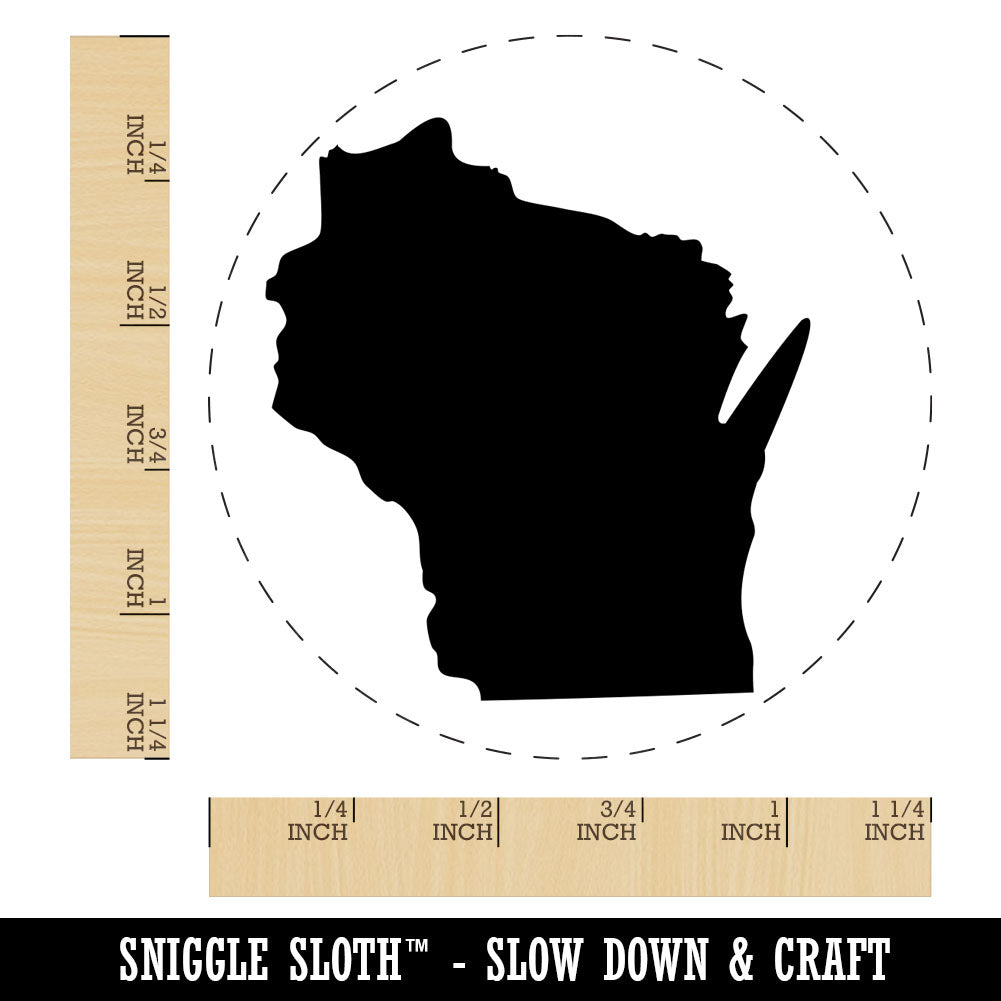 Wisconsin State Silhouette Rubber Stamp for Stamping Crafting Planners ...
