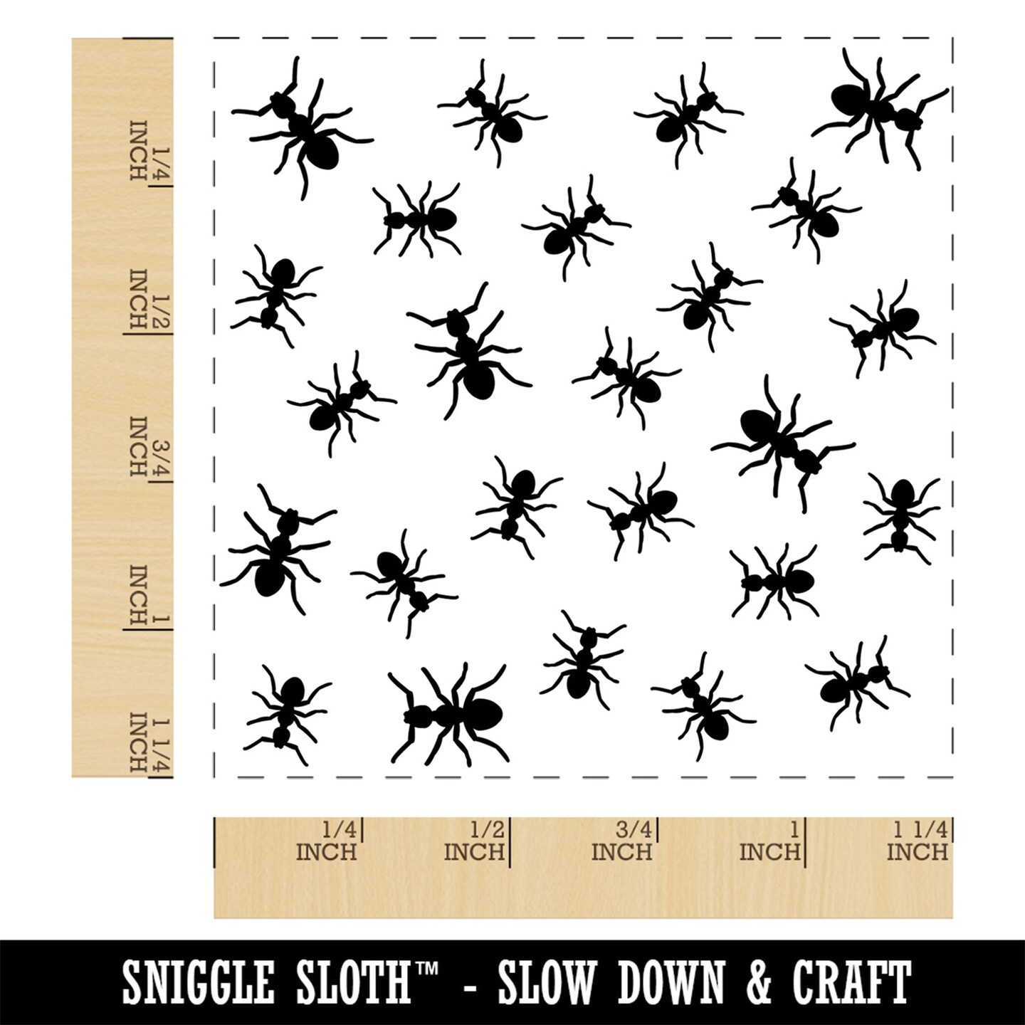Picnic Ants Square Rubber Stamp for Stamping Crafting | Michaels