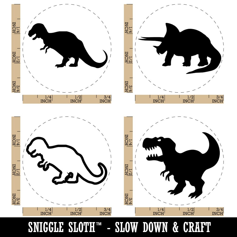 Tyrannosaurus Rex T-Rex Predator Prey Rubber Stamp Set for Stamping ...