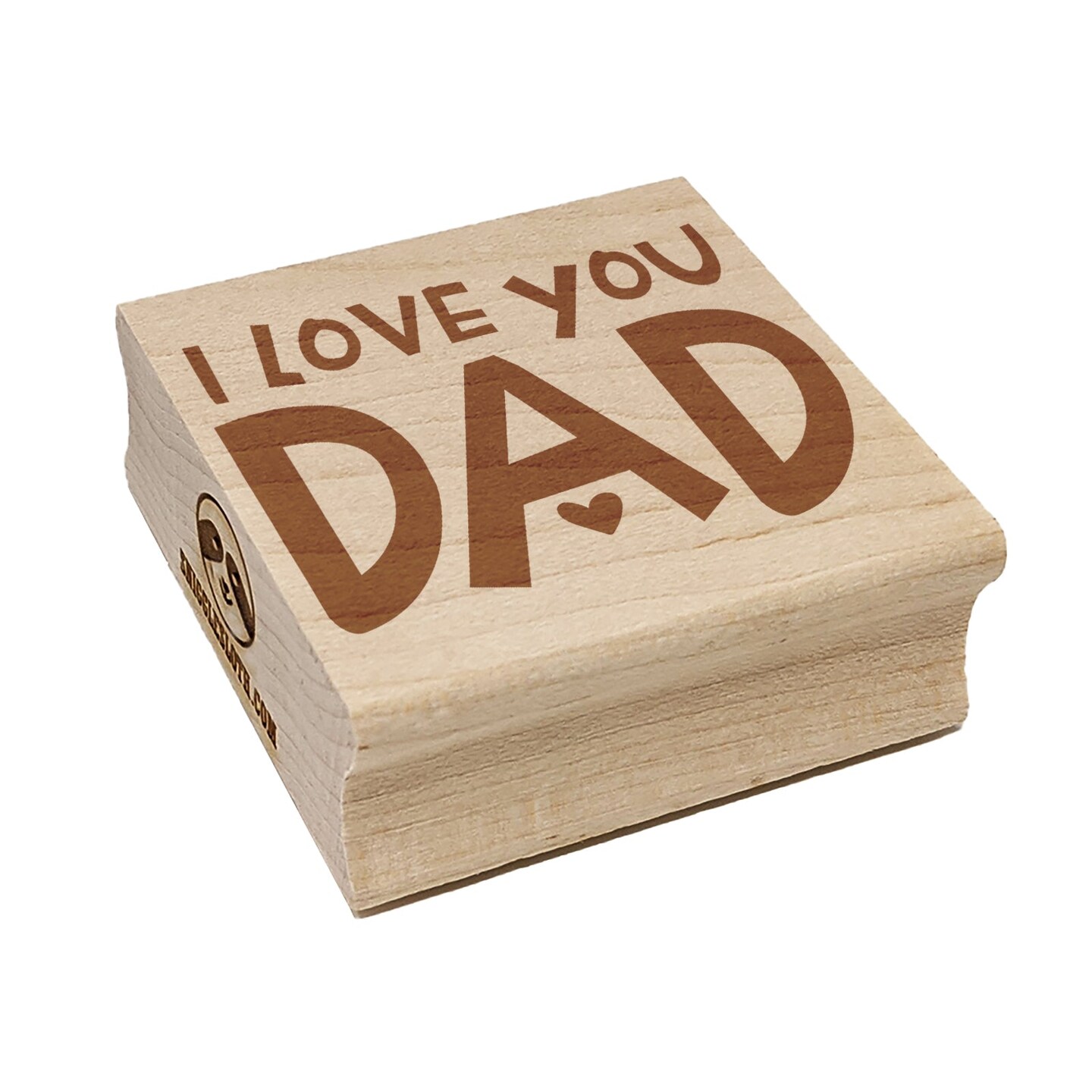 I Love You Dad Father's Day Birthday Square Rubber Stamp for Stamping ...
