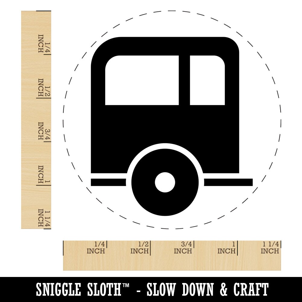 Camper Trailer Camping Icon Rubber Stamp for Stamping Crafting Planners ...
