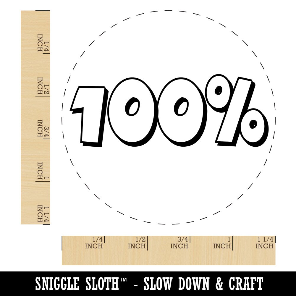 100 Percent Grade School Rubber Stamp for Stamping Crafting Planners ...