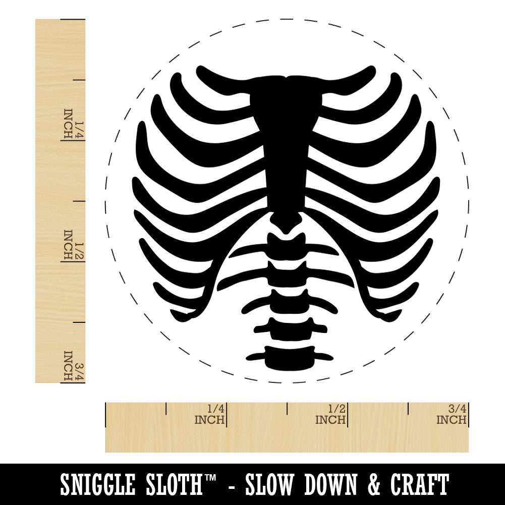 Skeleton Rib Cage Rubber Stamp for Stamping Crafting Planners | Michaels