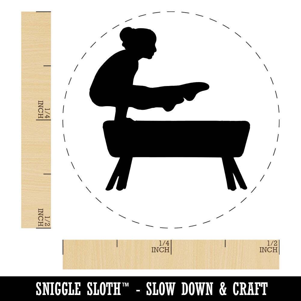 Gymnastics Gymnast Vault Solid Rubber Stamp for Stamping Crafting ...