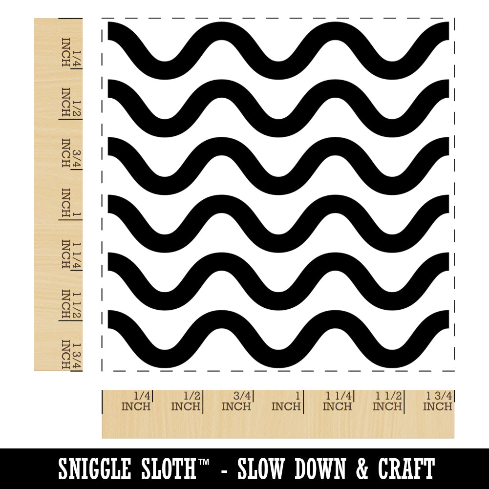 Wavy Line Pattern Square Rubber Stamp for Stamping Crafting | Michaels