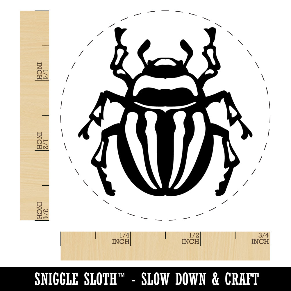 Round Striped Potato Beetle Bug Insect Rubber Stamp for Stamping ...