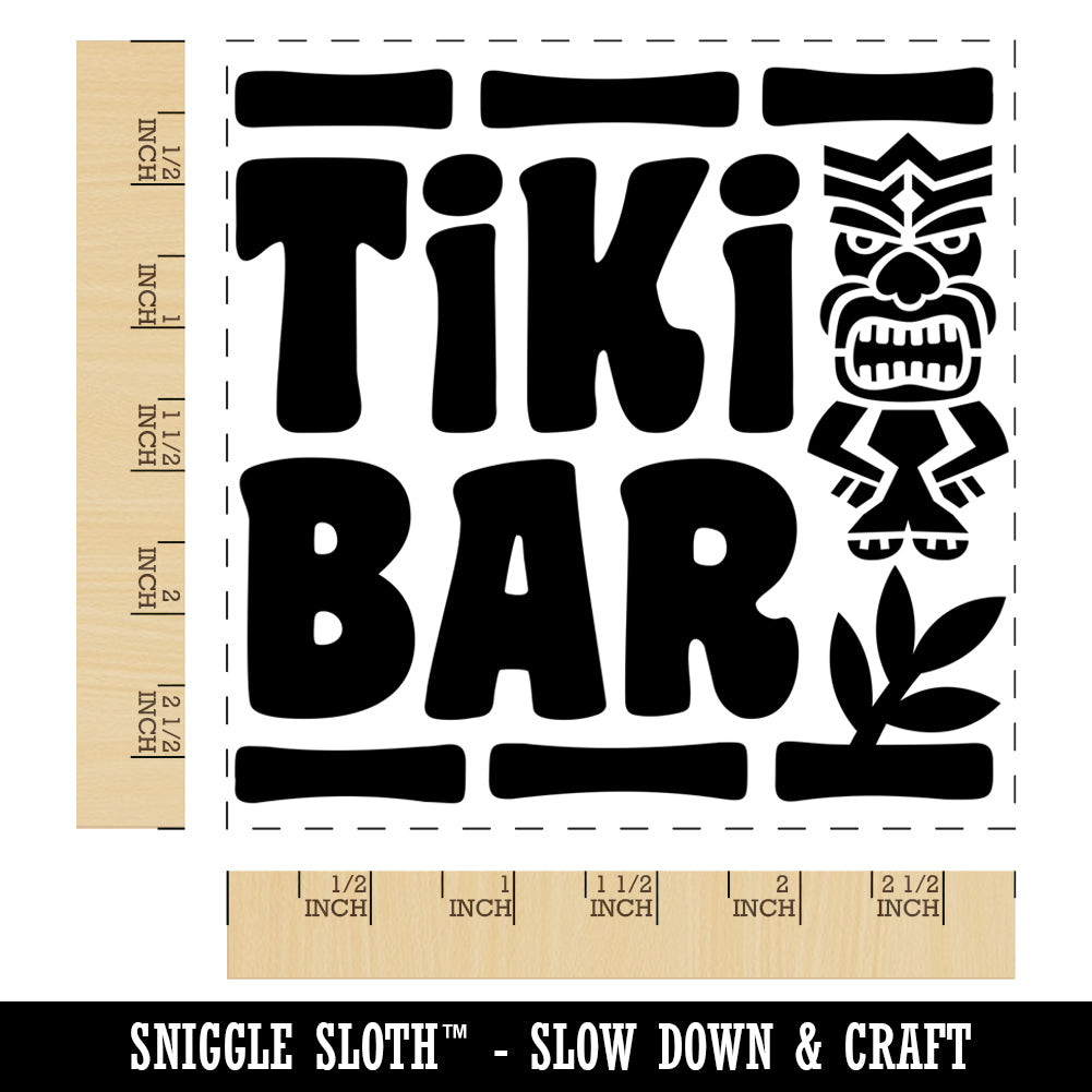 Tiki Bar Square Rubber Stamp for Stamping Crafting | Michaels