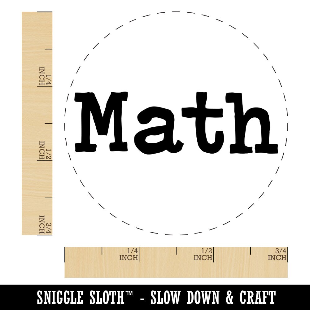 Math School Fun Text Rubber Stamp for Stamping Crafting Planners | Michaels