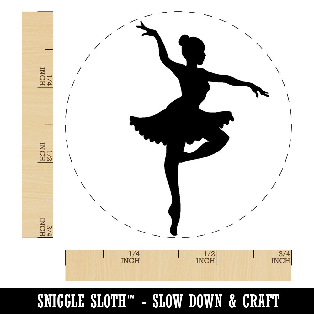 Ballerina Dancer in Tutu On Pointe Rubber Stamp for Stamping Crafting ...