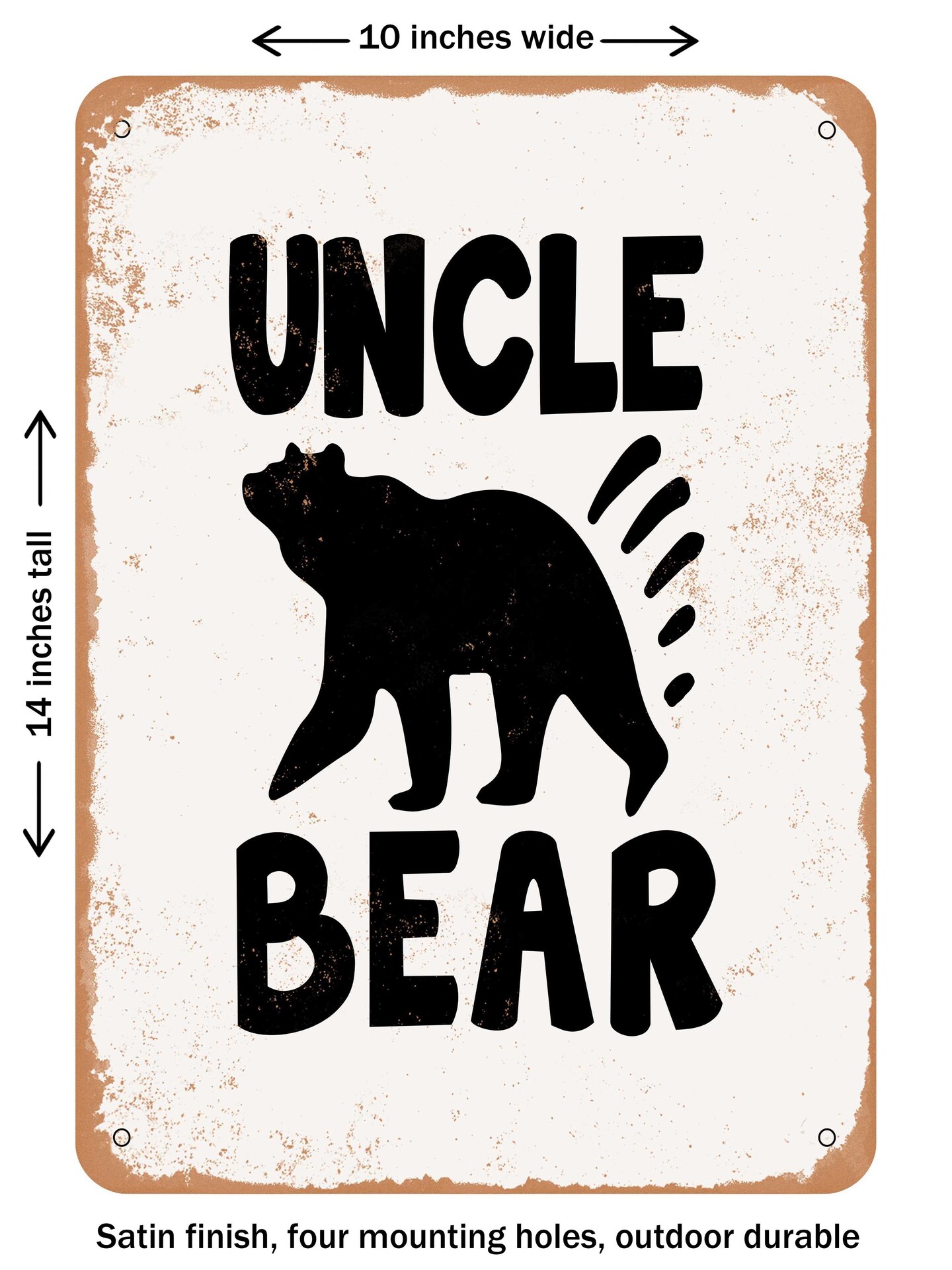 DECORATIVE METAL SIGN - Uncle Bear - Vintage Rusty Look | Michaels
