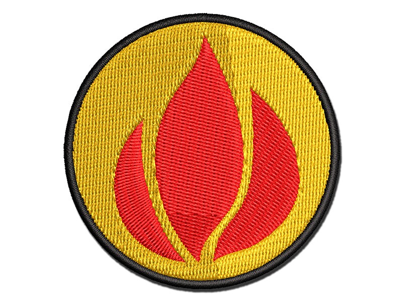 Fire Symbol Multi-Color Embroidered Iron-On or Hook & Loop Patch ...
