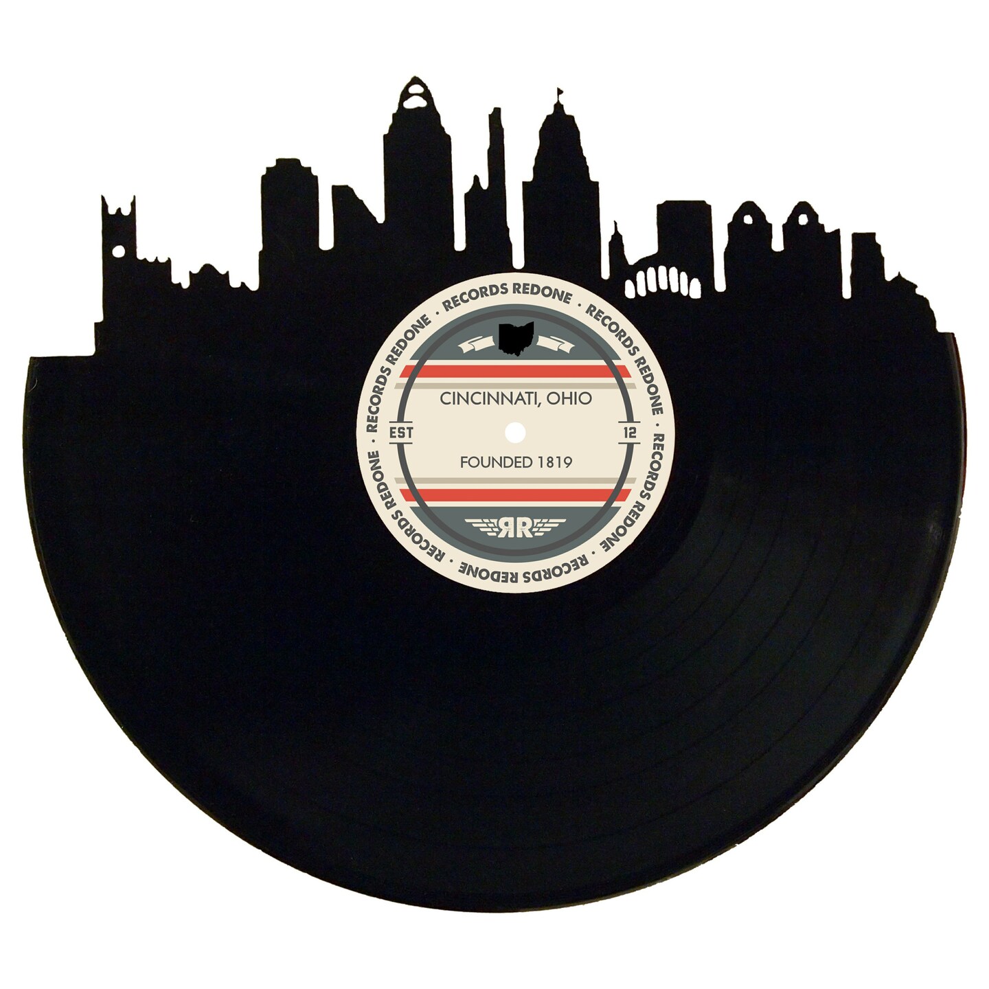 Cincinnati Skyline Vinyl Record Wall Art - Home, Office or Gallery Wall ...