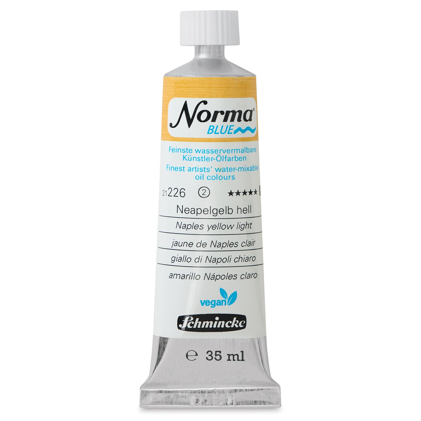 Schmincke Norma Blue Water-Mixable Oil Paint - Naples Yellow Light, 35 ...