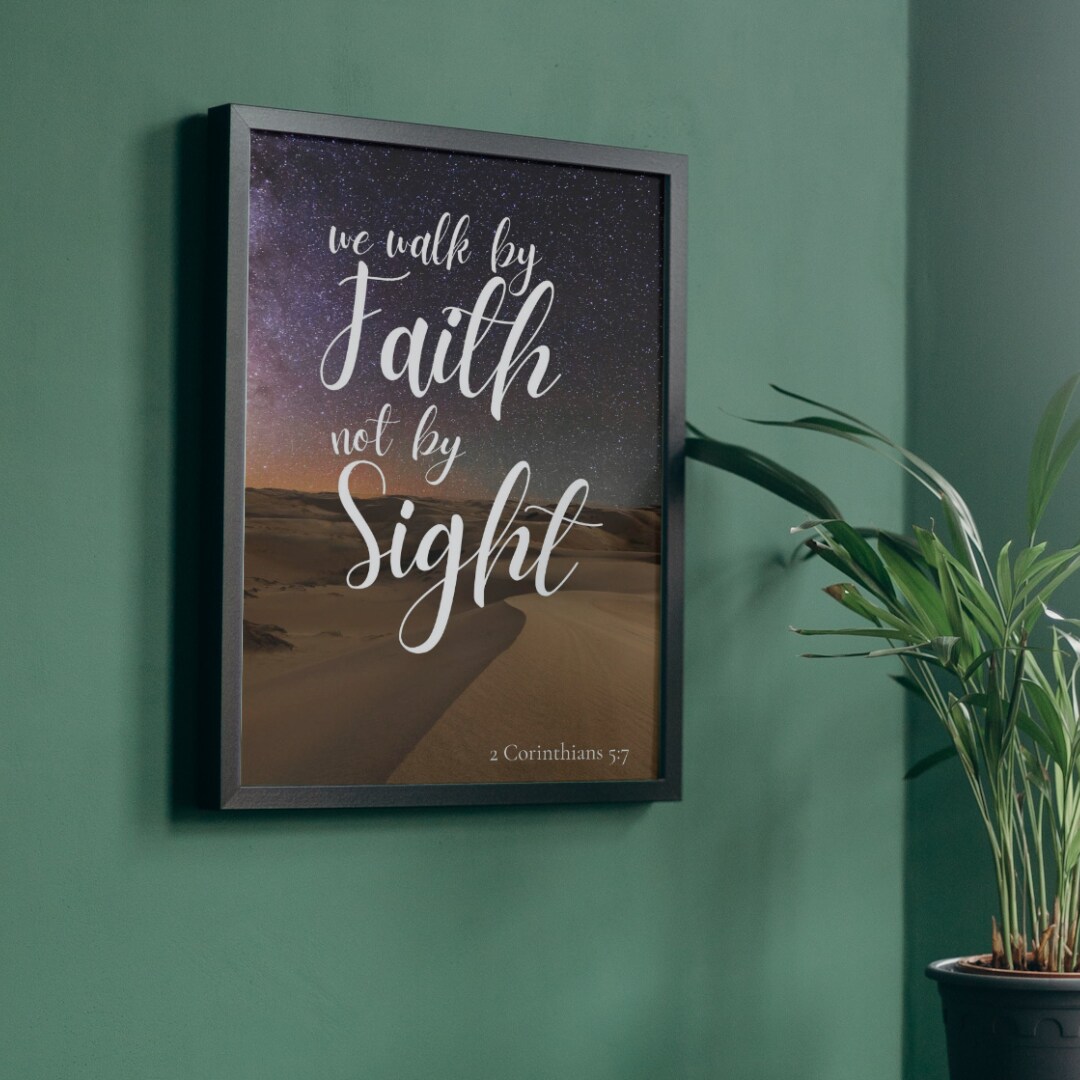 Walk by Faith Not by Sight Christian Wall Decor | Christian Gifts for ...