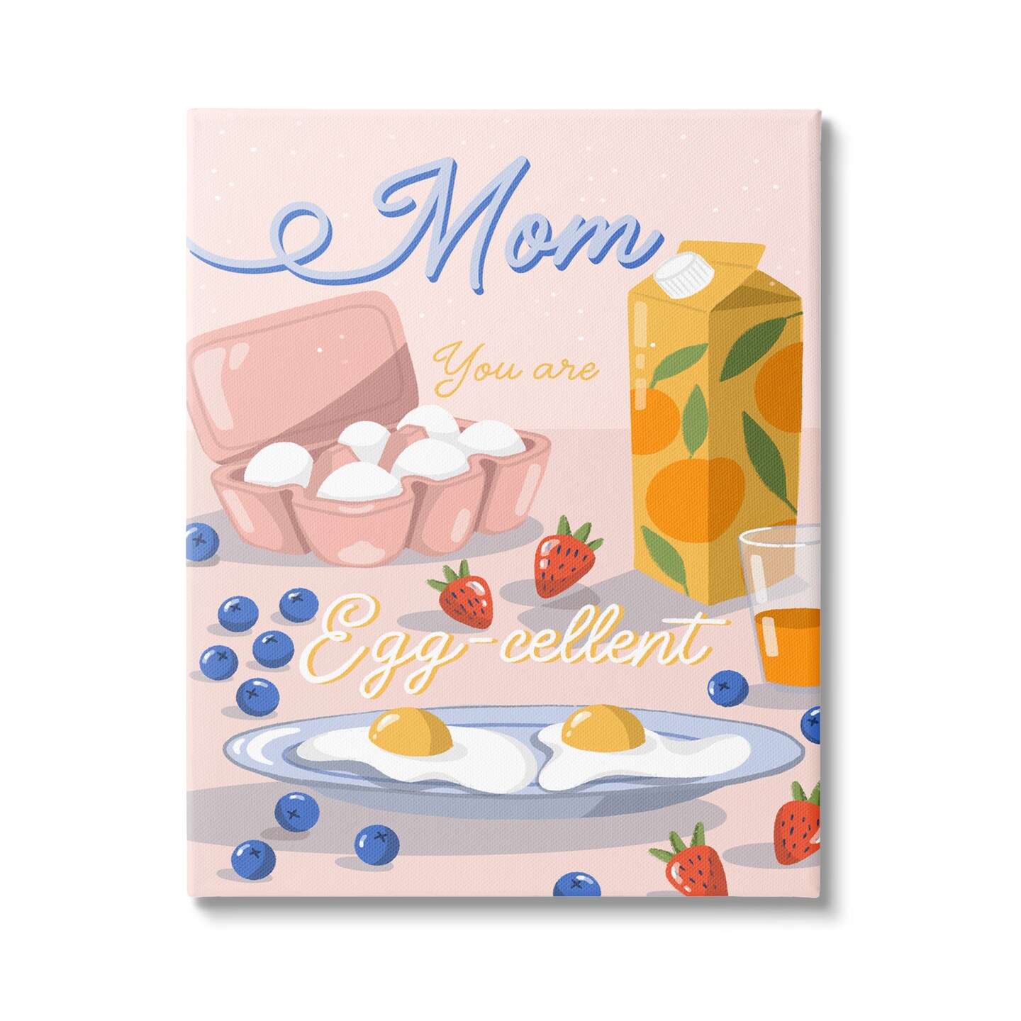 Stupell Industries Mom is Egg-cellent Phrase Canvas Wall Art | Michaels