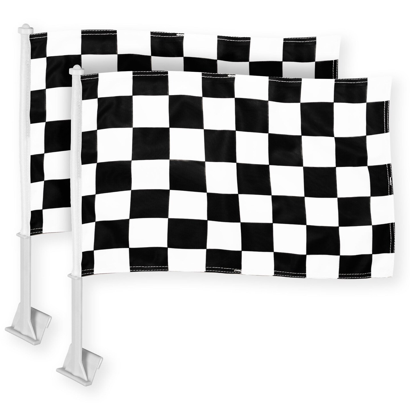 G128 2 Pack: Checkered Car Flag | 11x17 In | Double LiteWeave Pro ...
