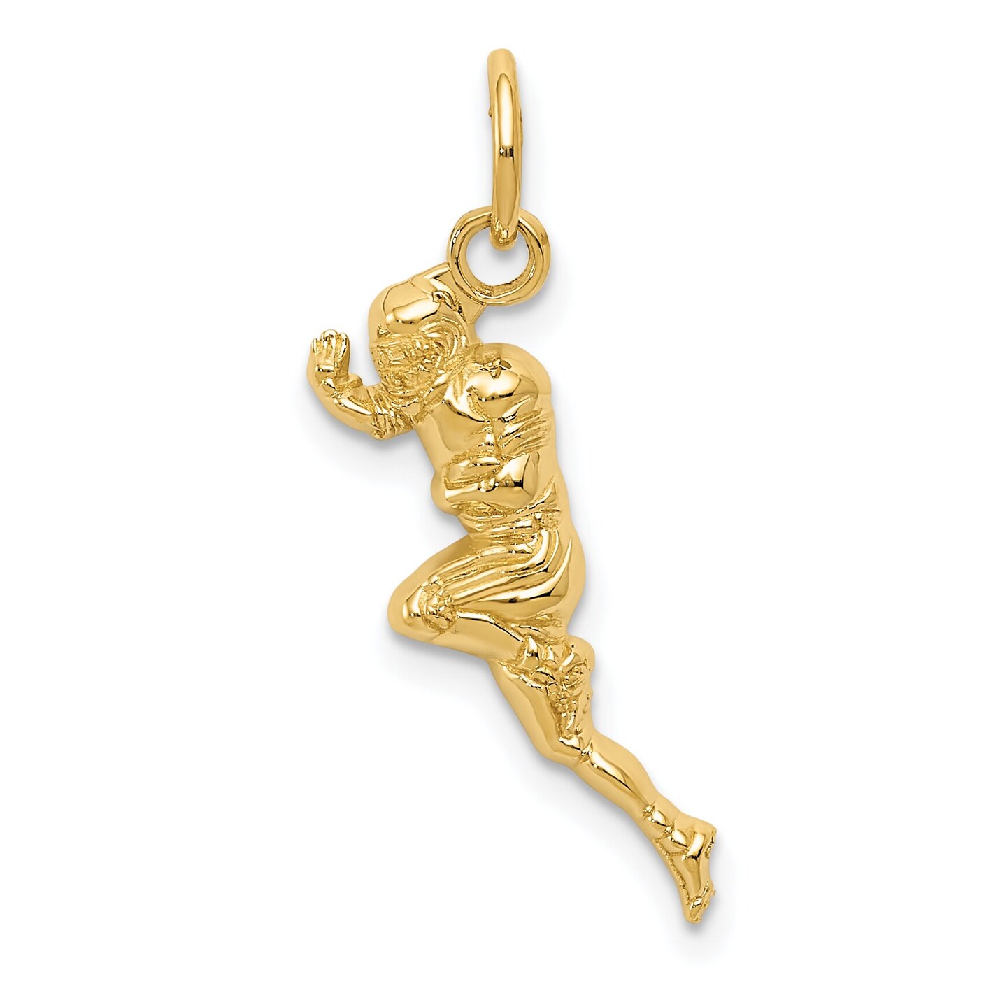 14K Gold Football Player Charm Pendant Jewelry 26 x 6 mm | Michaels