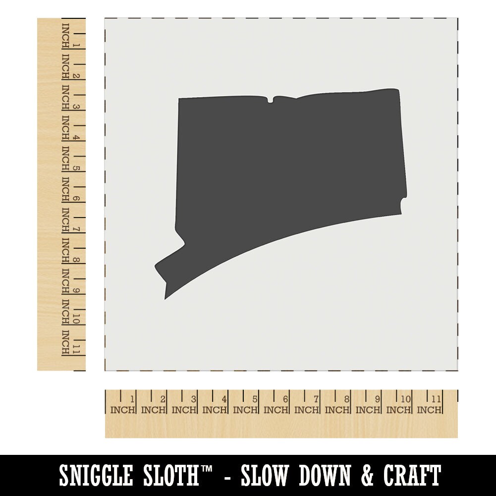 Connecticut State Silhouette Wall Cookie DIY Craft Reusable Stencil ...