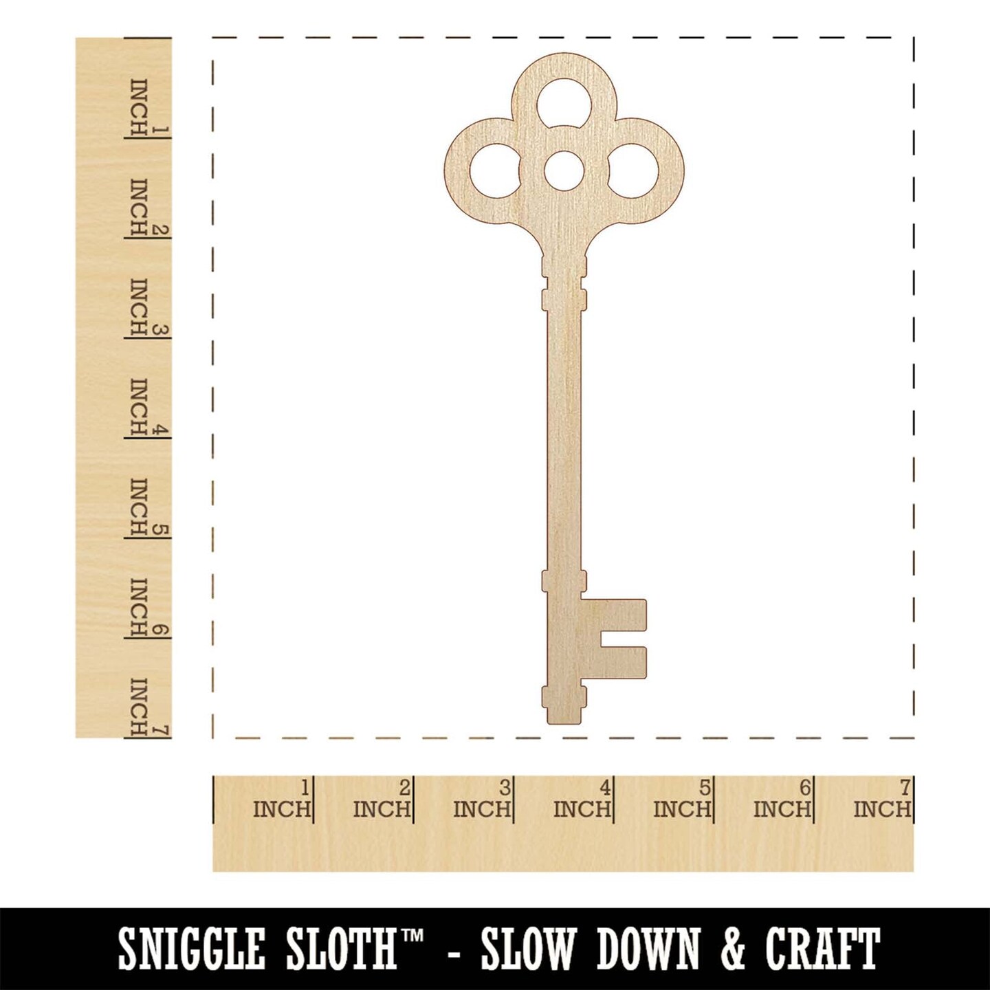 Vintage Skeleton Key Unfinished Wood Shape Piece Cutout for DIY Craft ...