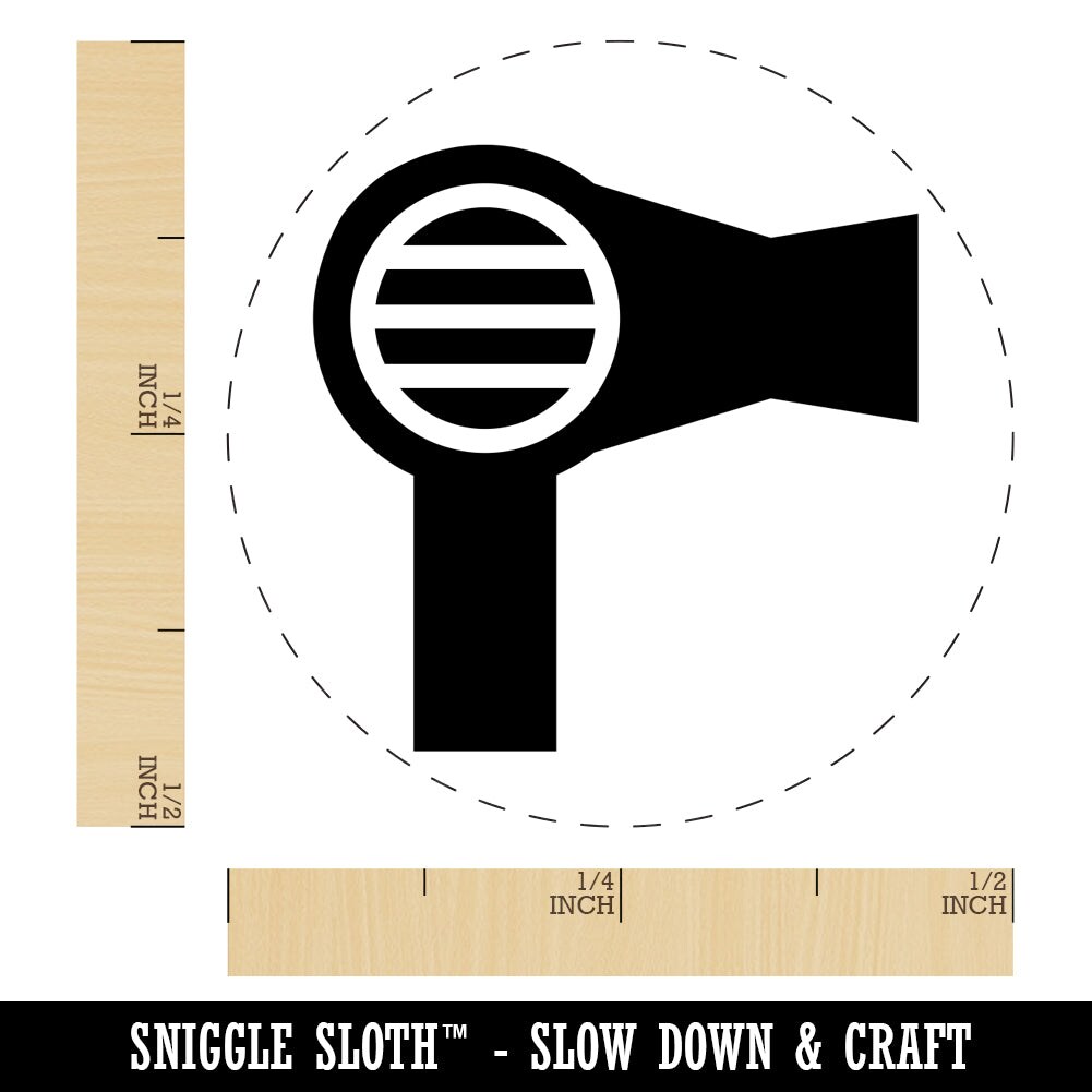 Hair Dryer Solid Self-Inking Rubber Stamp for Stamping Crafting ...