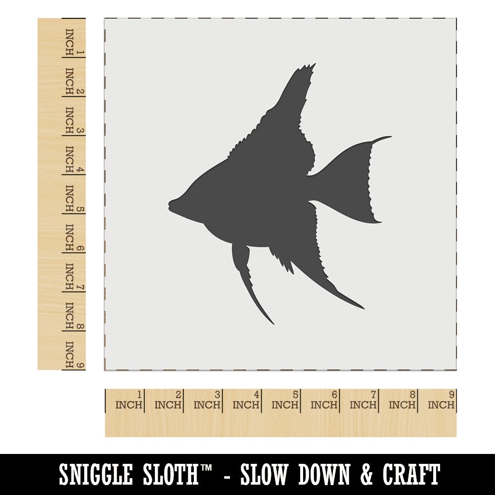 Freshwater Angelfish Fish Silhouette Wall Cookie DIY Craft Reusable ...