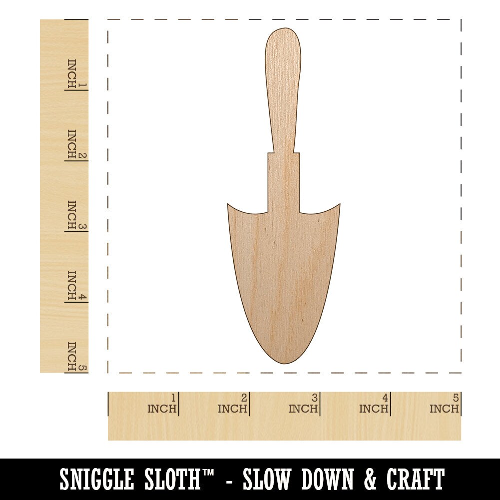 Garden Trowel Shovel Solid Unfinished Wood Shape Piece Cutout for DIY ...
