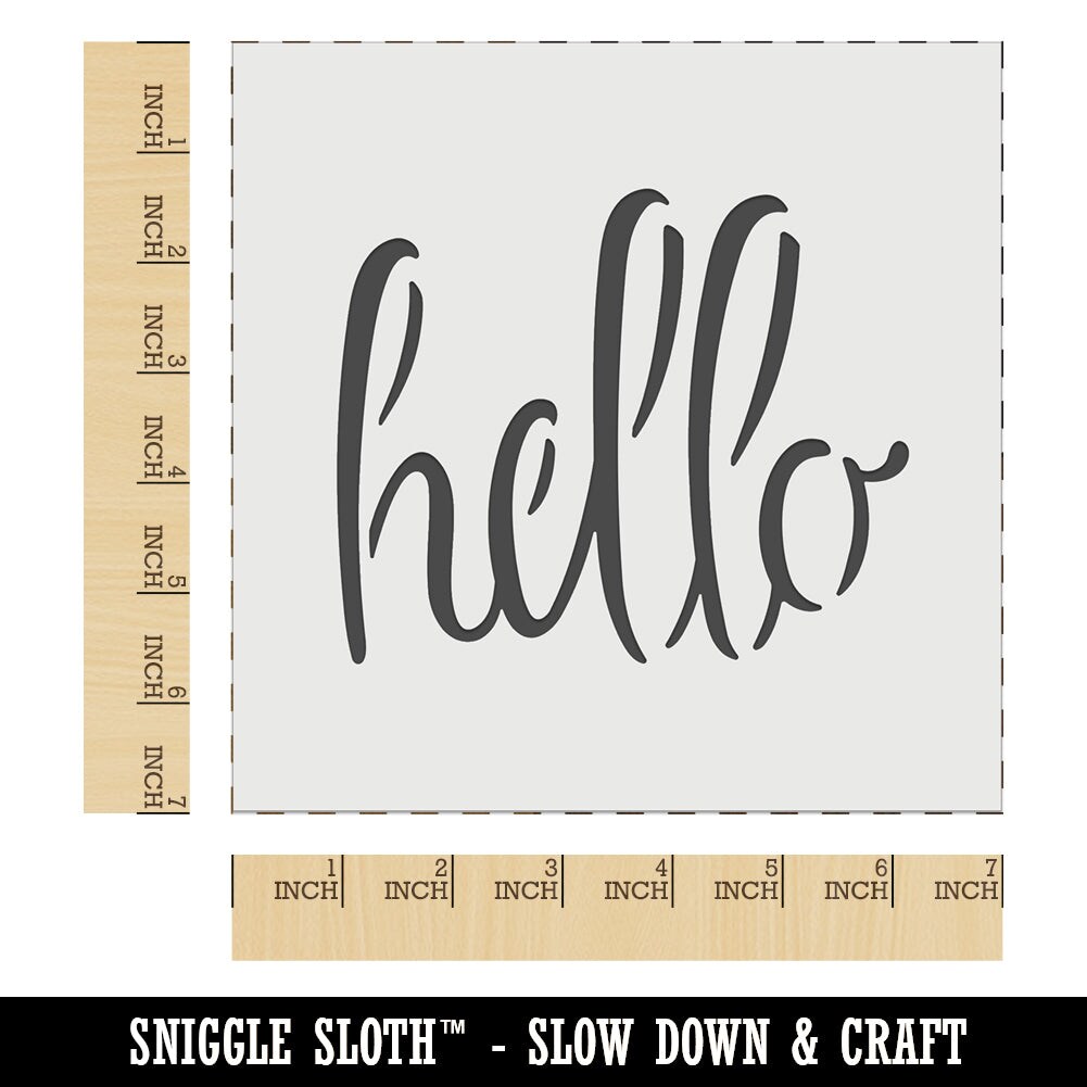 Hello Script Wall Cookie DIY Craft Reusable Stencil | Michaels