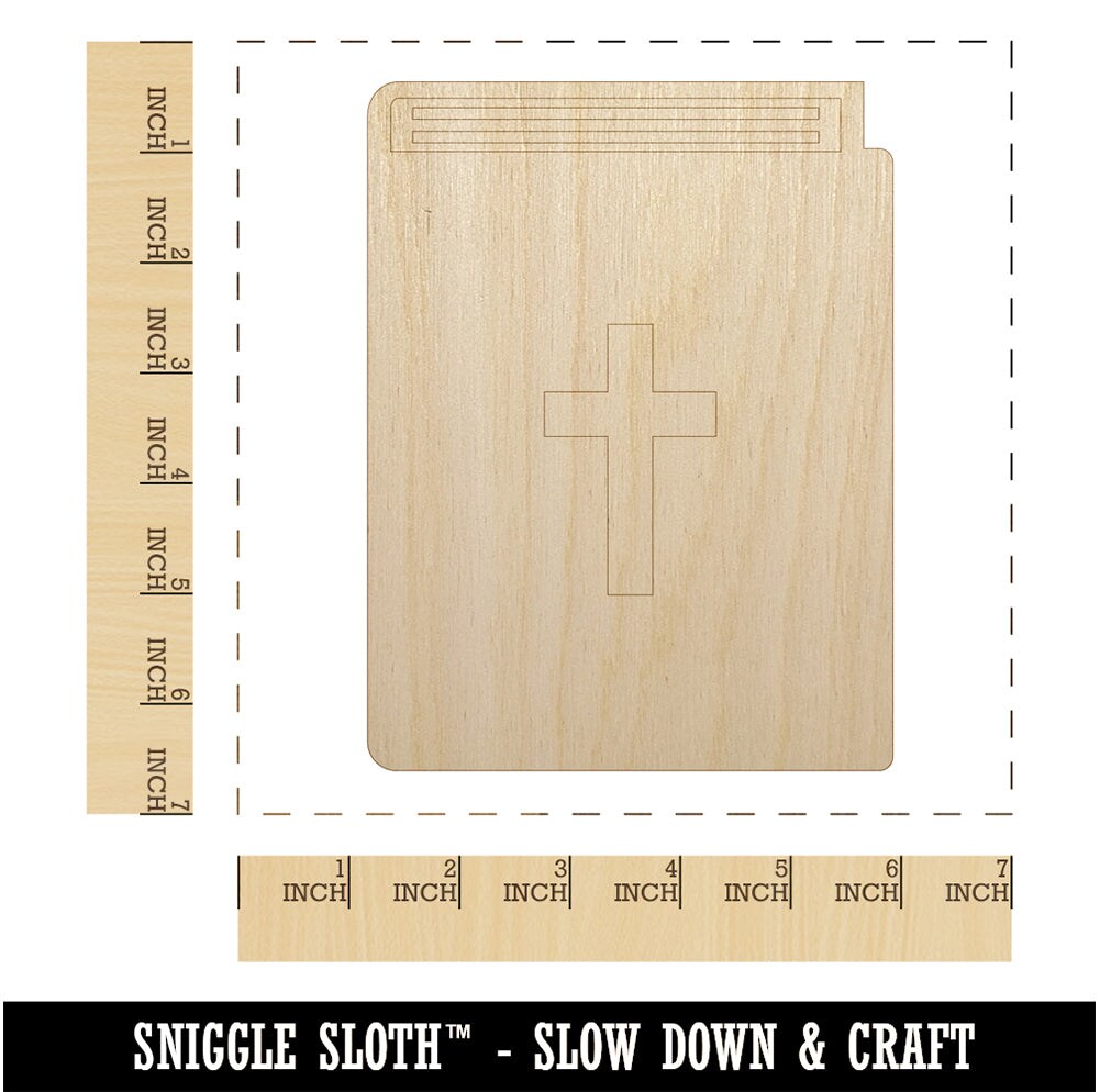 Bible Christian Cross Icon Unfinished Wood Shape Piece Cutout for DIY ...