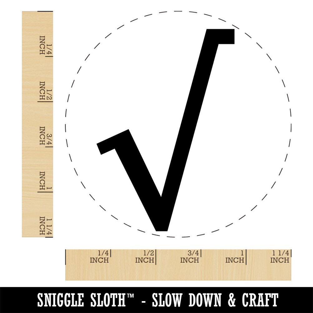 Square Root Math Symbol Self-Inking Rubber Stamp Ink Stamper for ...