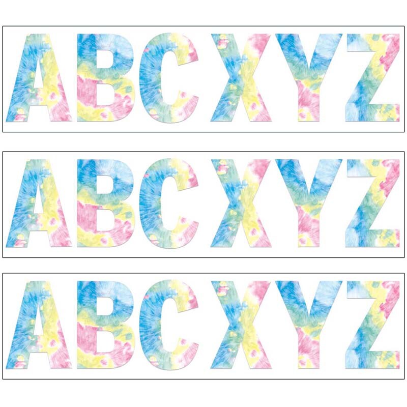 Fluorescent Tie-Dye 7" Deco Letters, 129 Per Pack, 3 Packs | Michaels
