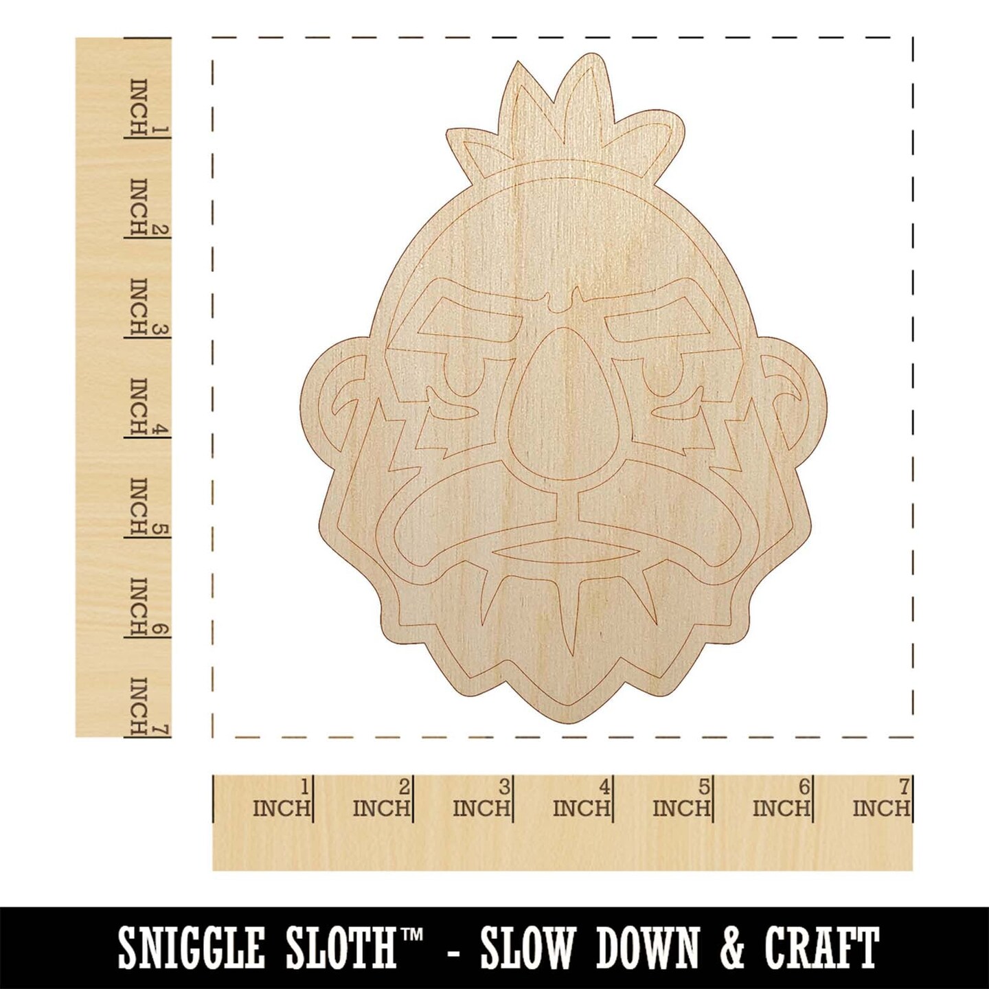 Dwarf Male Character Face Unfinished Wood Shape Piece Cutout for DIY ...