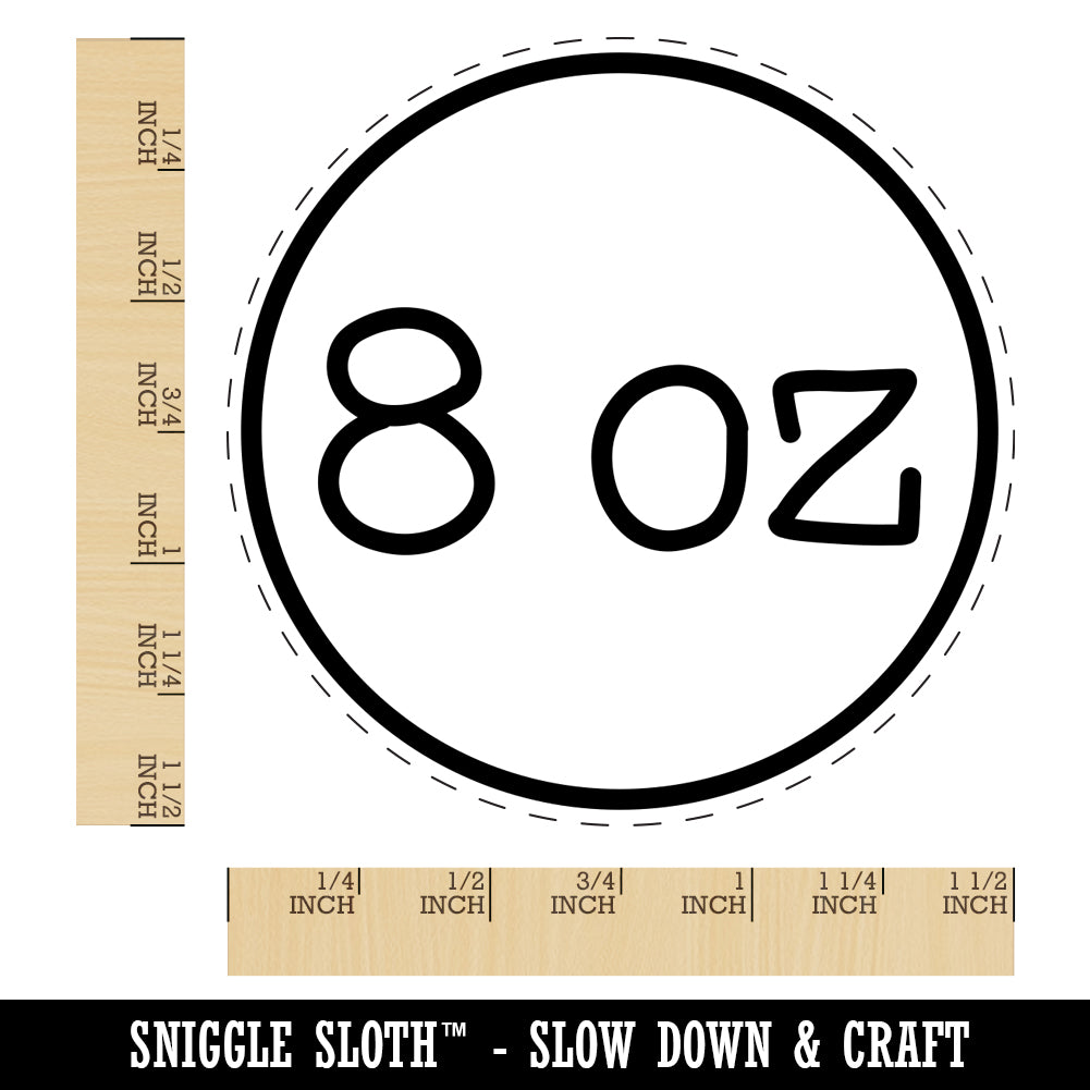 8 oz Ounce Weight Label Self-Inking Rubber Stamp for Stamping Crafting ...