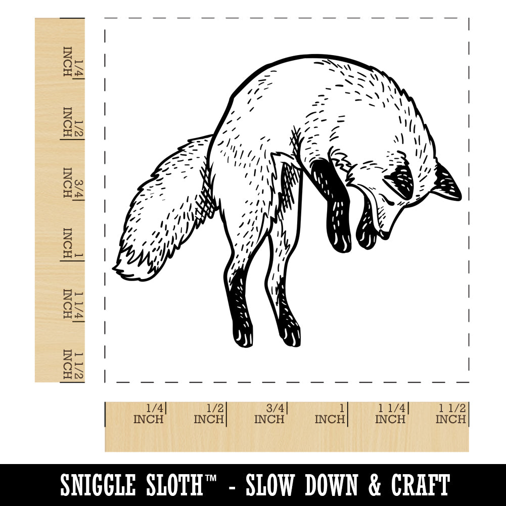 Jumping Leaping Fox Self-Inking Rubber Stamp Ink Stamper | Michaels