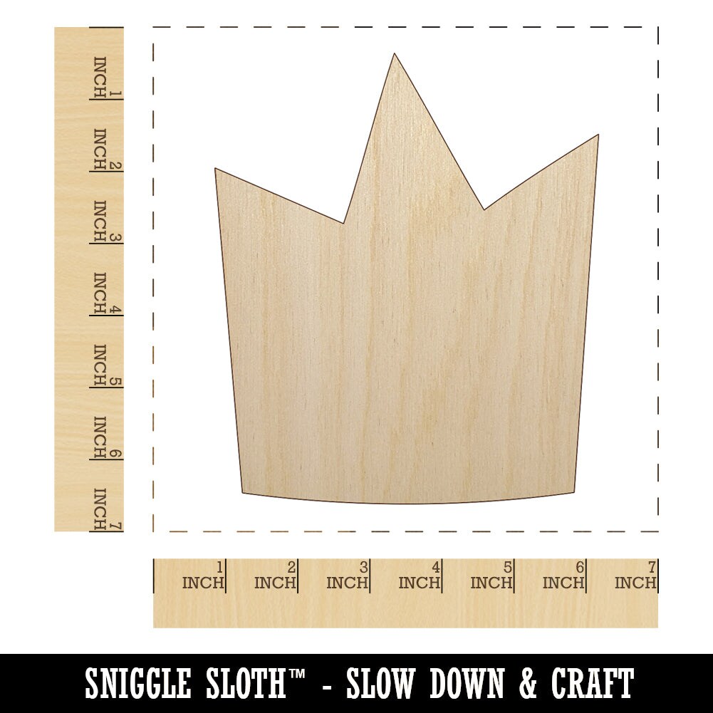 Silly Crown Unfinished Wood Shape Piece Cutout for DIY Craft Projects ...