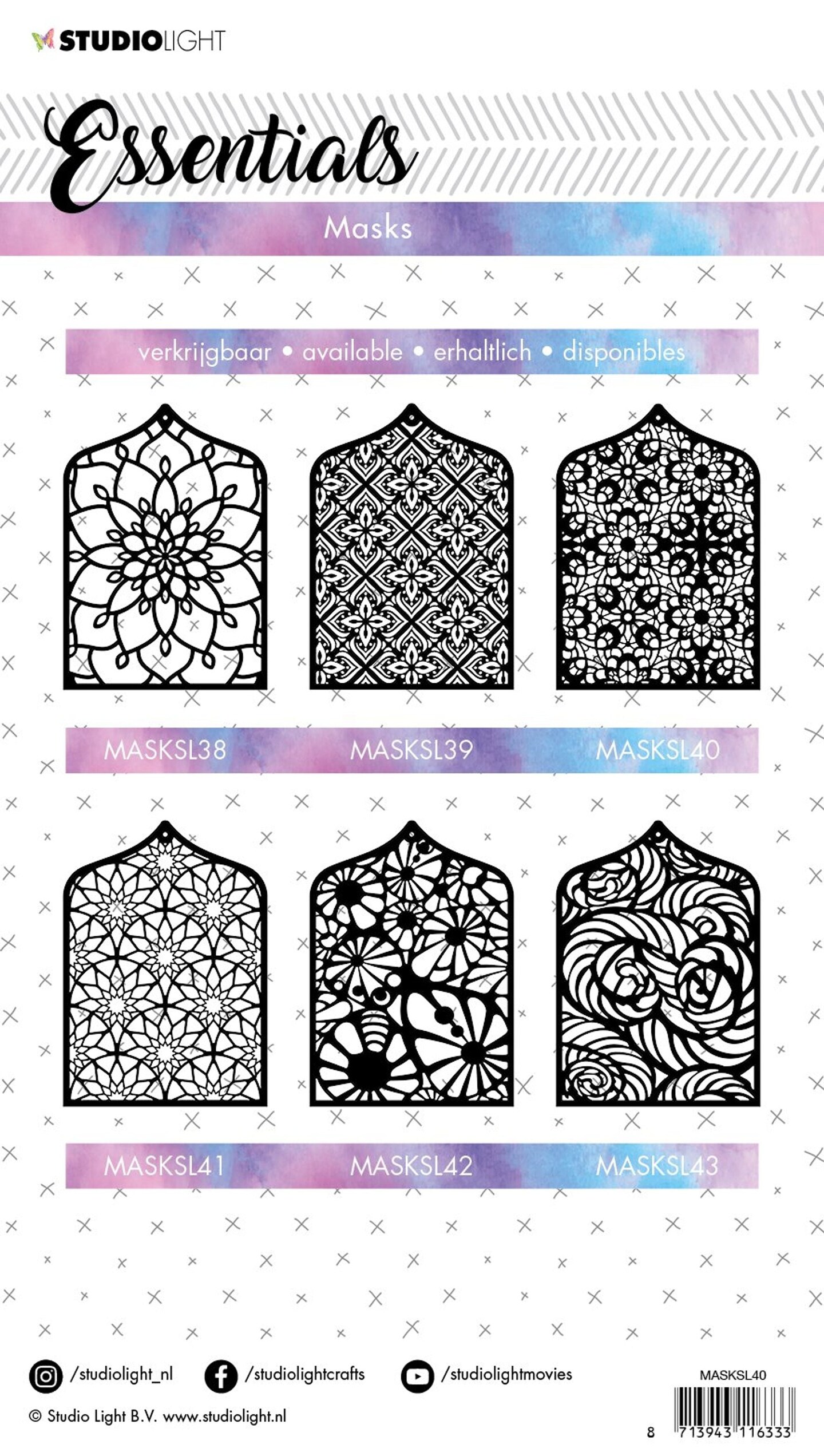 Studio Light Mask Stencil (1) A5 Essentials nr.40 | Michaels