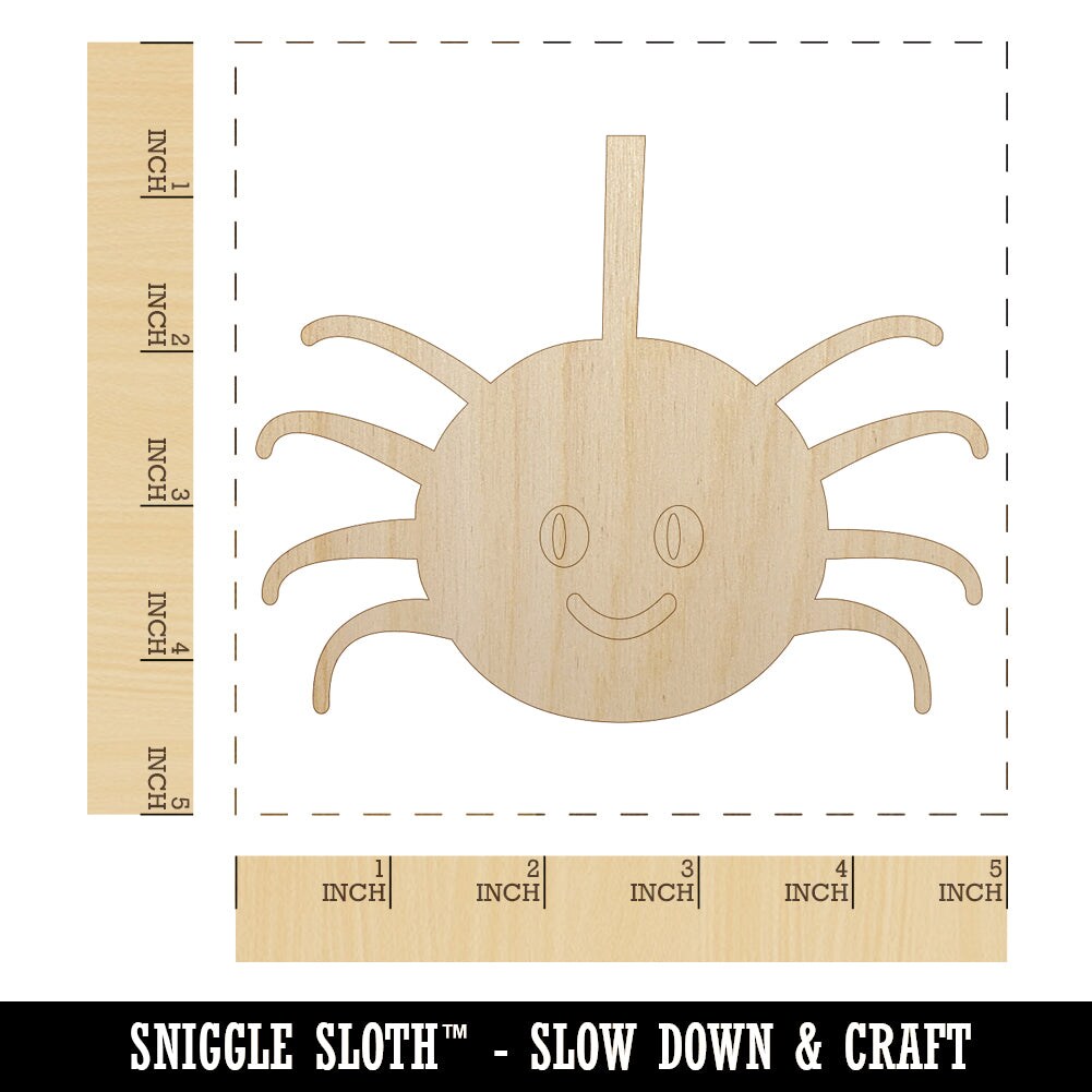 Cute Spider Unfinished Wood Shape Piece Cutout for DIY Craft Projects ...